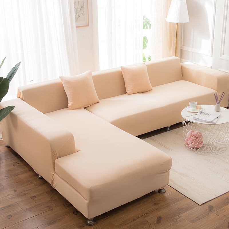 1PC Solid Color Sofa Covers for Living Room Elastic L Shaped Corner ...
