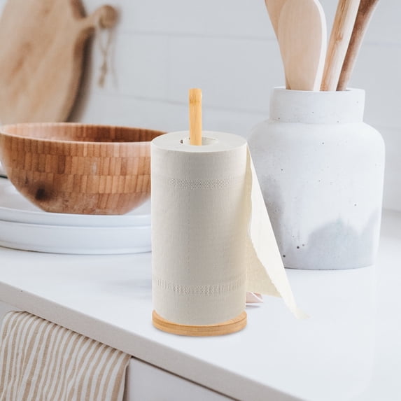 1PC Solid Wood Roll Paper Holder, Wall-Mount Paper Towel Rack, Tissue ...
