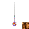 1PC Sparkling Floral Crystal Suncatcher, Sun Catcher with Chain Rainbow ...