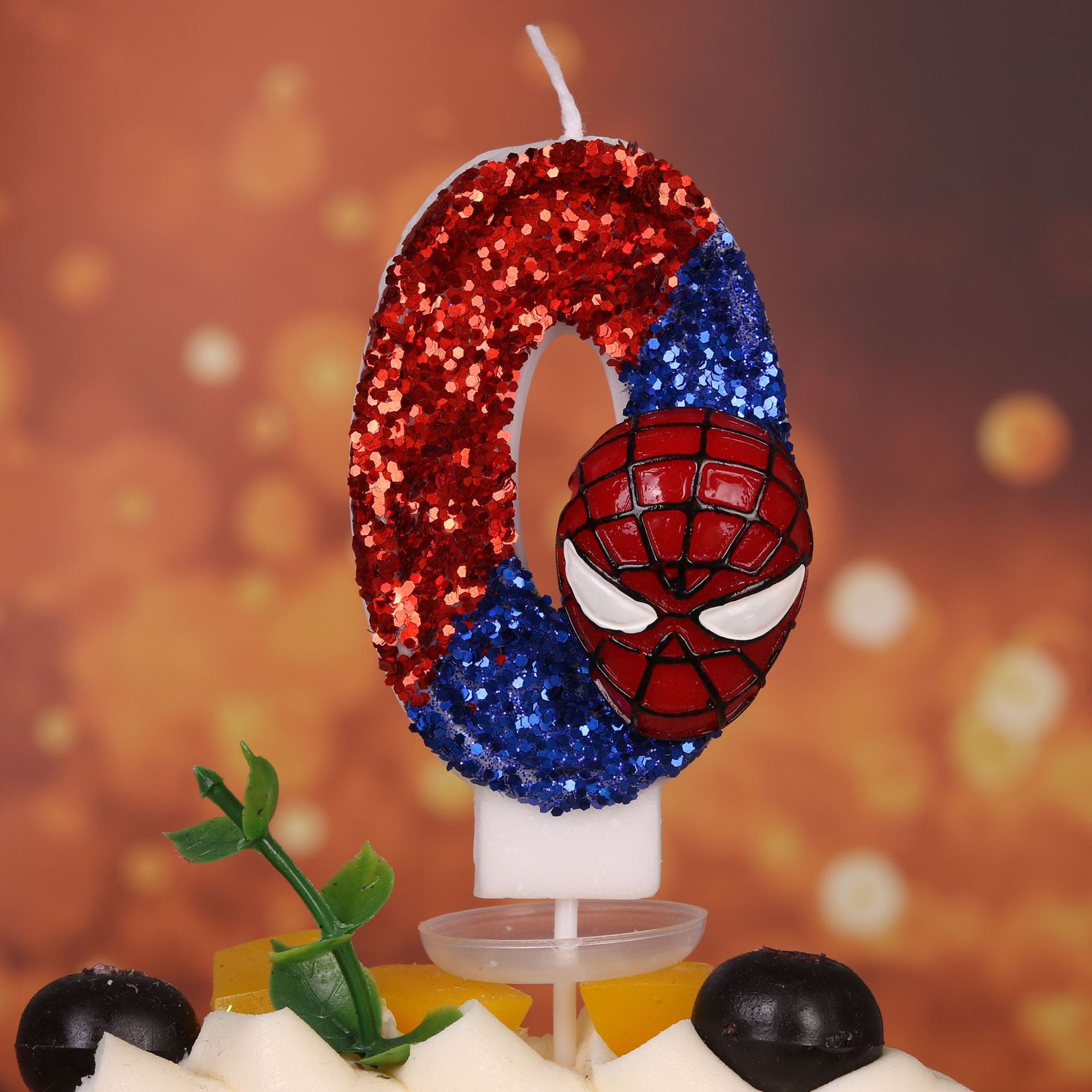 1PC Spiderman Number Candles 0-9 Set - Red Birthday Cake Candles for ...