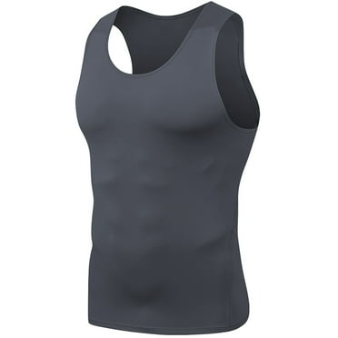 Men's Compression Shirt Undershirt Slimming Tank Top Workout Vest Abs ...