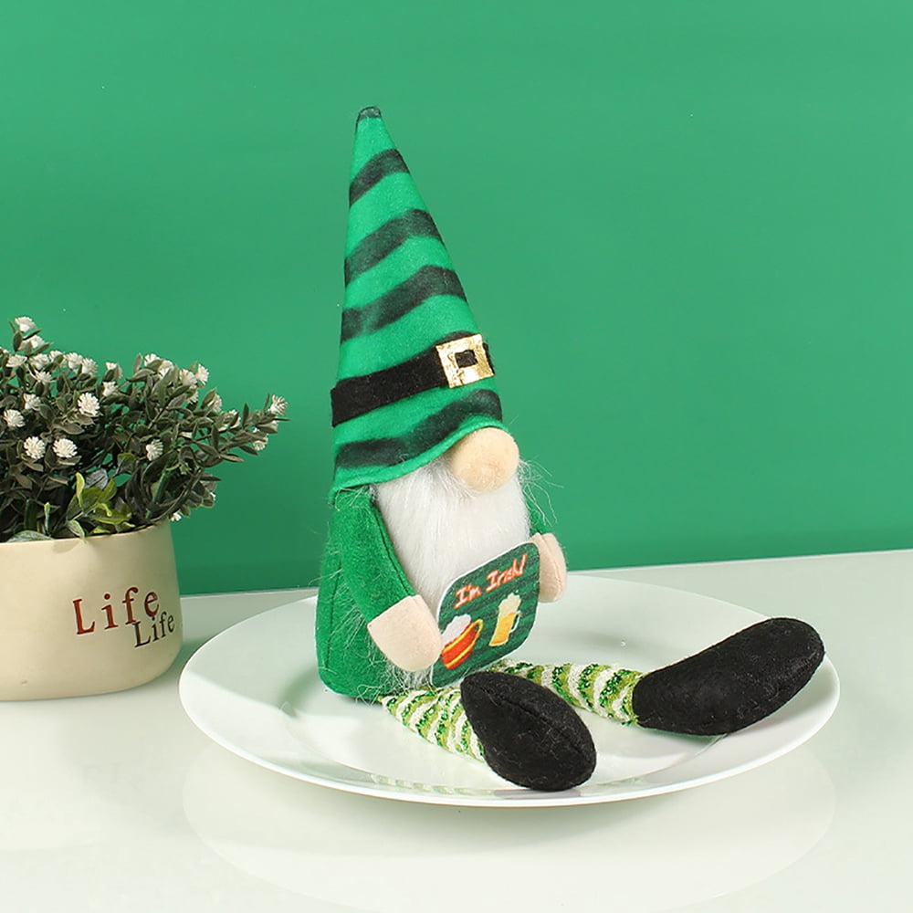 1PC St.Patrick's Day Gnomes Handmade Tomte Irish Leprechaun Nisse for ...