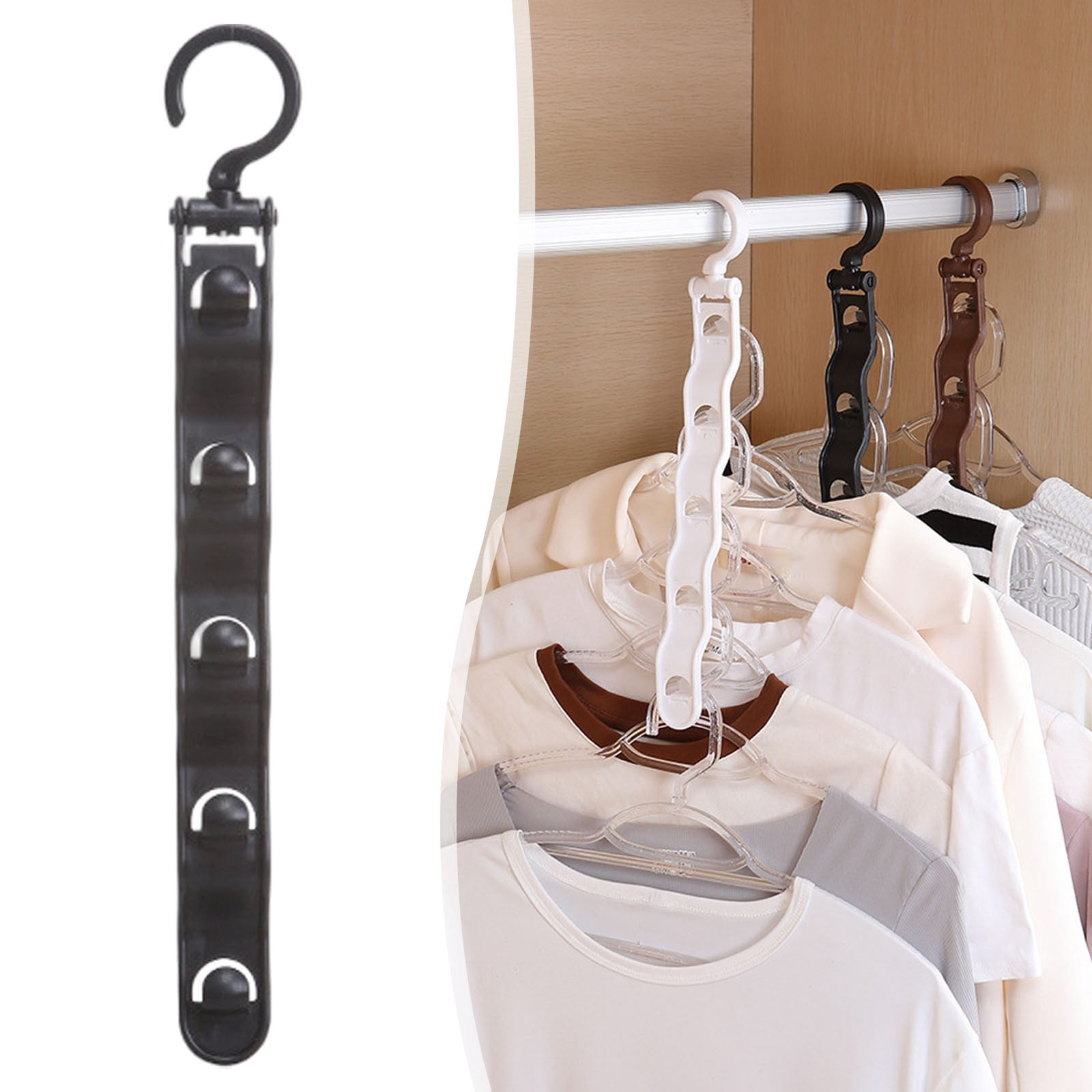1PC Stackable Clothes Hanger Hook – Space-Saving Wardrobe Organizer for ...