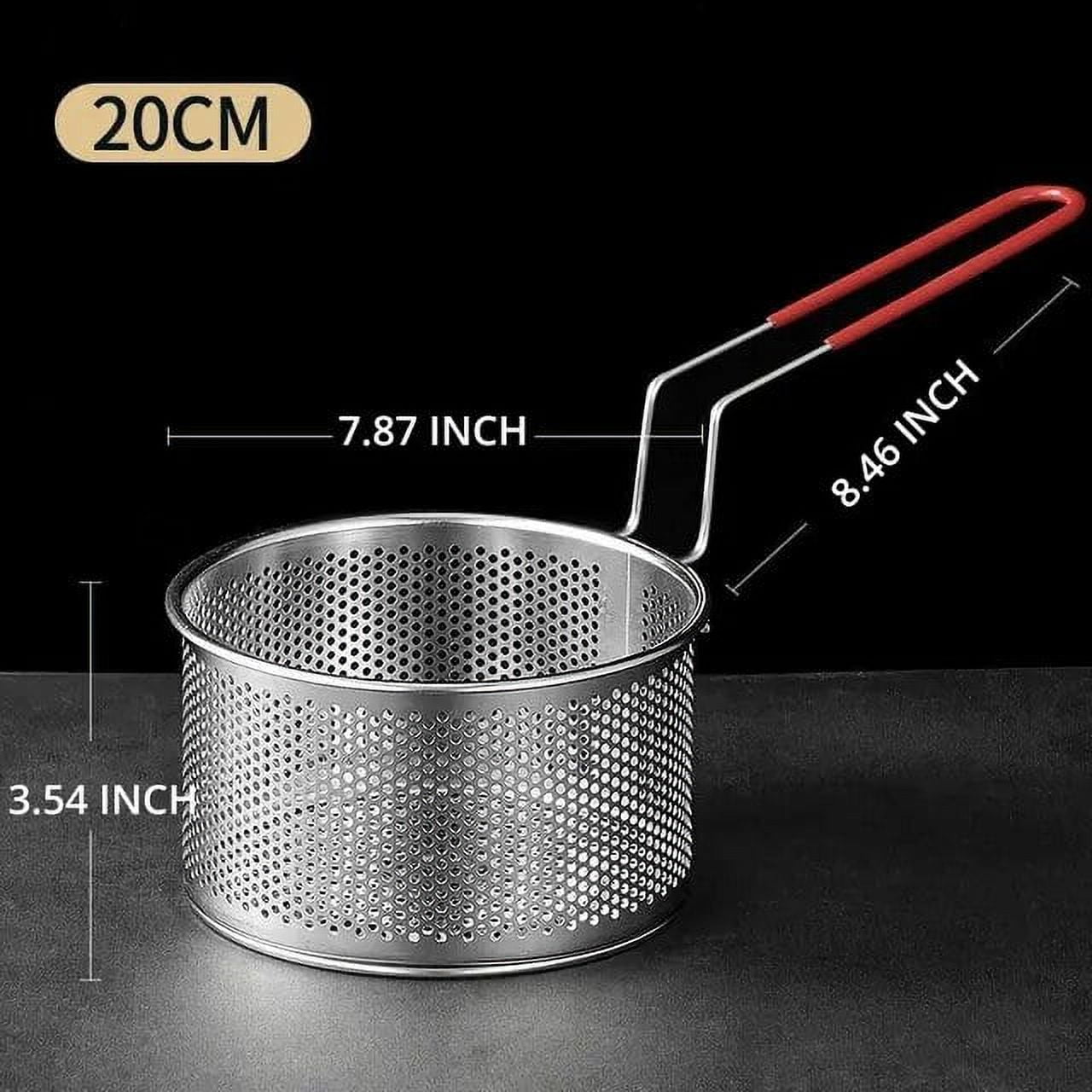 1PC Stainless Steel Deep Frying Basket Multipurpose Fries Fryer Chicken ...