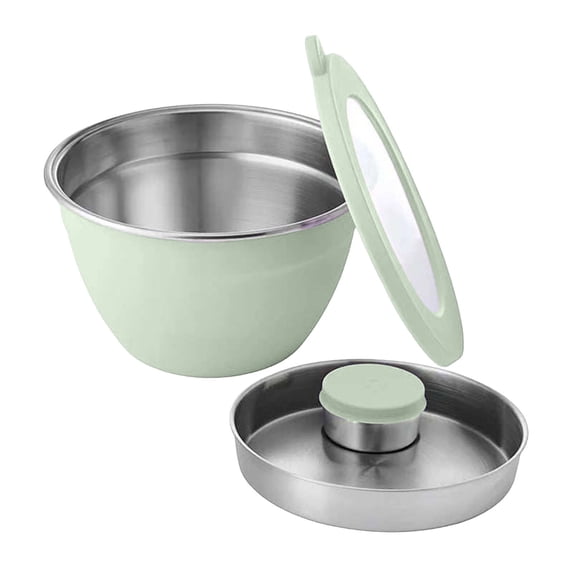 1PC Stainless Steel Mixing Bowl with Lid Set, Metal Salad Bowl for Food ...