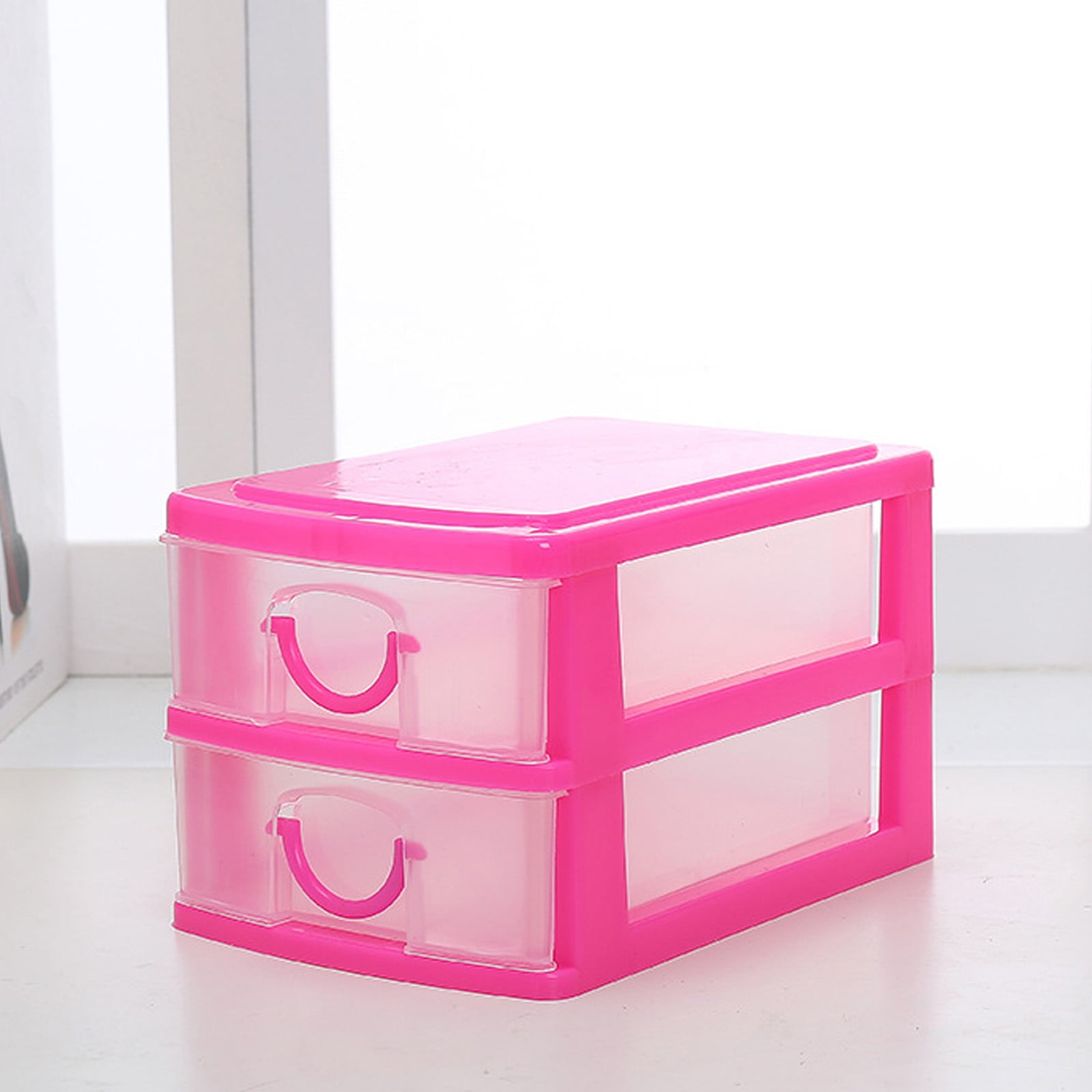 1PC Storage Box Plastic Desktop Drawer Sundries Case Small Objects Red ...