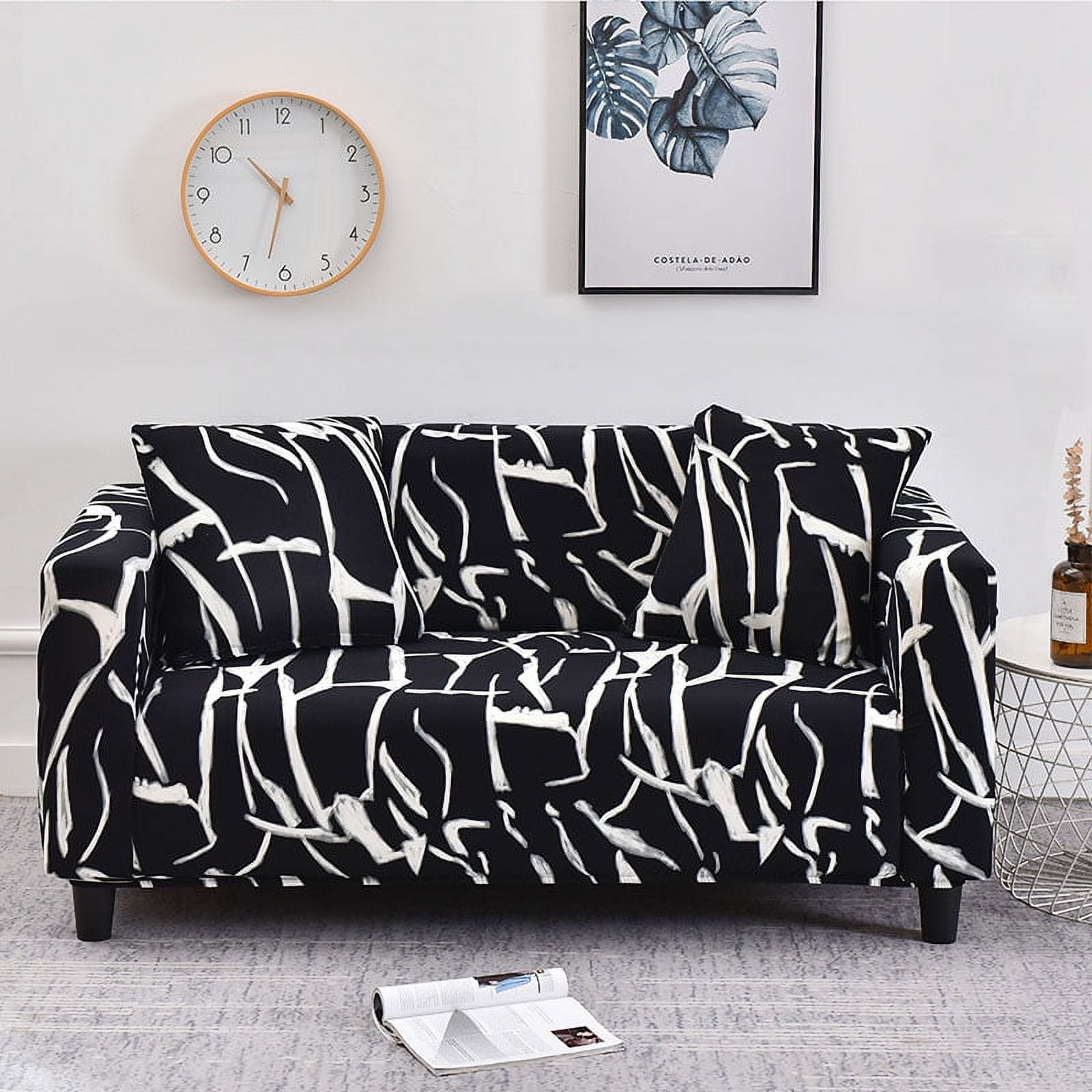 1PC Stripe Sofa Cover Set Elastic Couch Cover Sofa Covers for Living ...