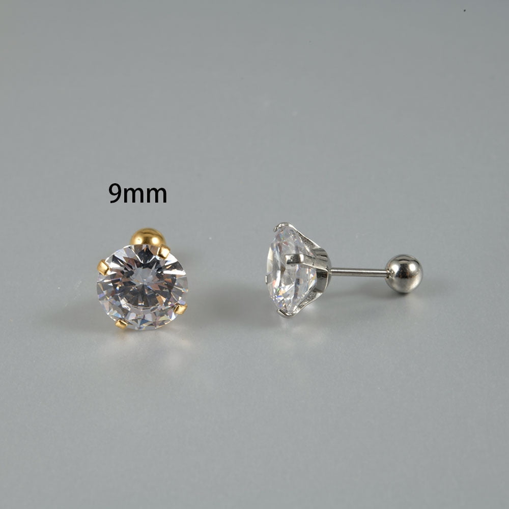 1PC Surgical Steel Gold Silver Color Zircon Ear Cartilage Tragus Helix ...
