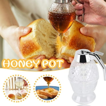 verlacoda Honey Dispenser with Base No Drip Syrup Dispenser Reusable ...