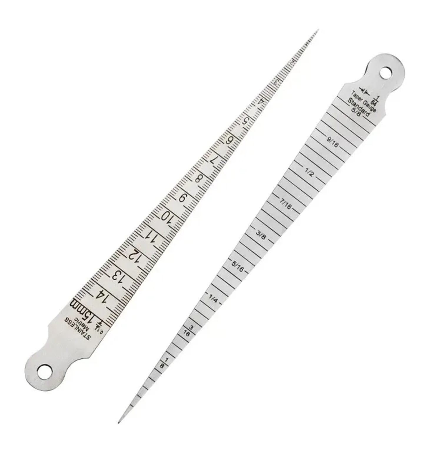 1PC Taper Gauge Feeler 1-15mm Stainless Steel Gap Hole Measuring Tool ...