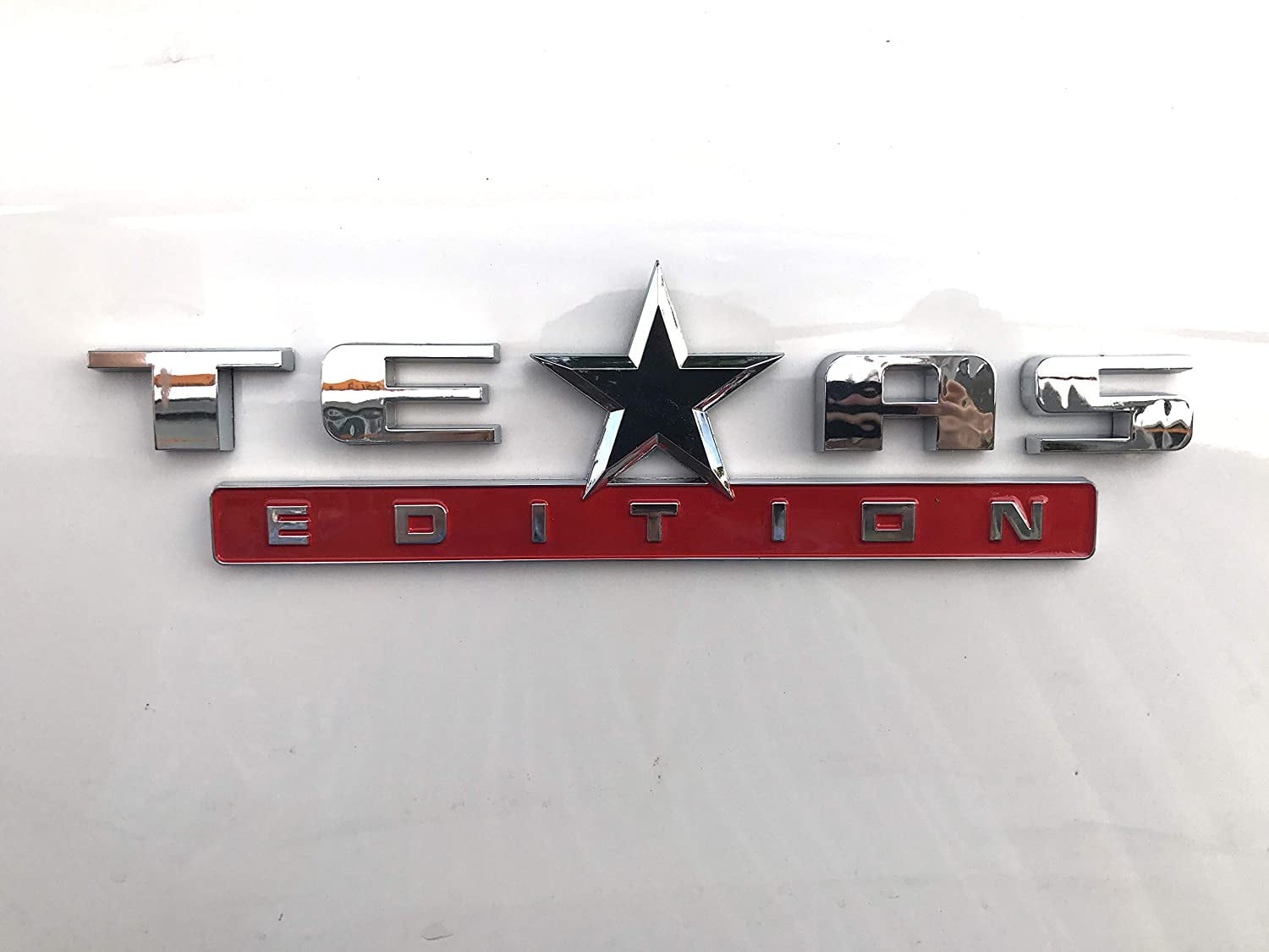 1PC Texas Edition Emblem American Black & Red for Chevy Silverado ...