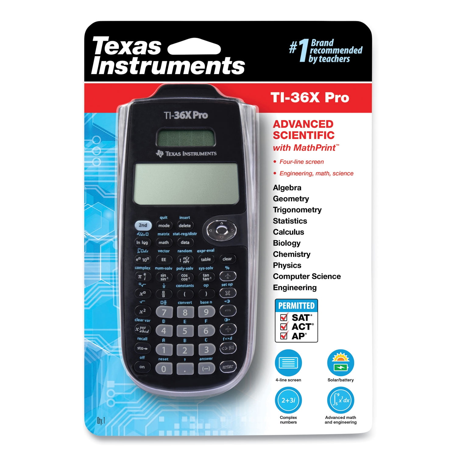 1PC Texas Instruments TI-36X Pro Scientific Calculator, 16-Digit LCD ...