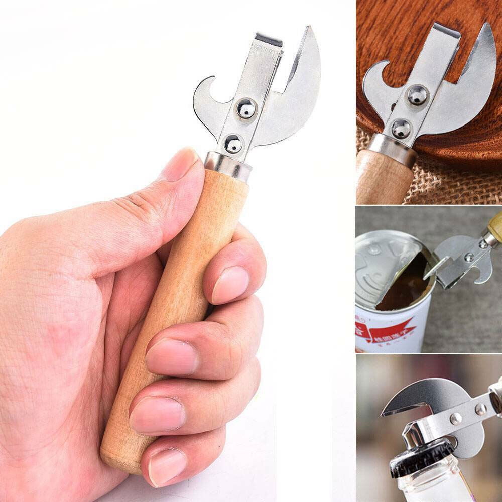 1PC Traditional Stainless Steel Can, Tin, Bottle, Jar & Wine Opener ...
