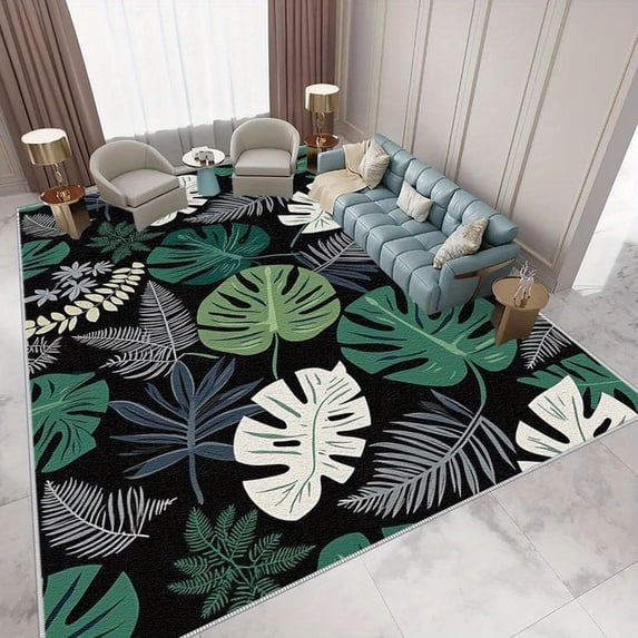 1PC Tropical Style Area Rug Partial Carpet, Lightweight Washable Easy ...