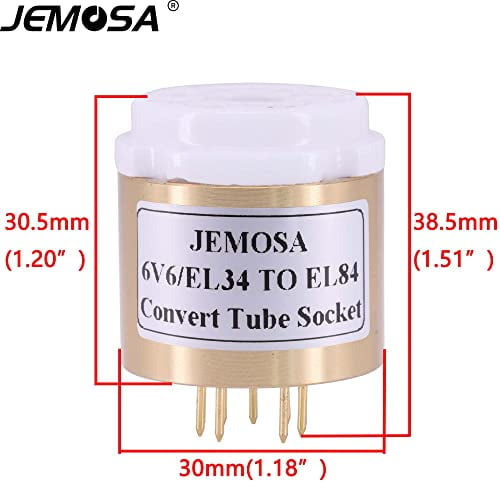 1PC Tube Socket 6V6 6L6 6P3P 6P6P EL34 TO EL84 6BQ5 6P14 6P15 DIY Audio ...