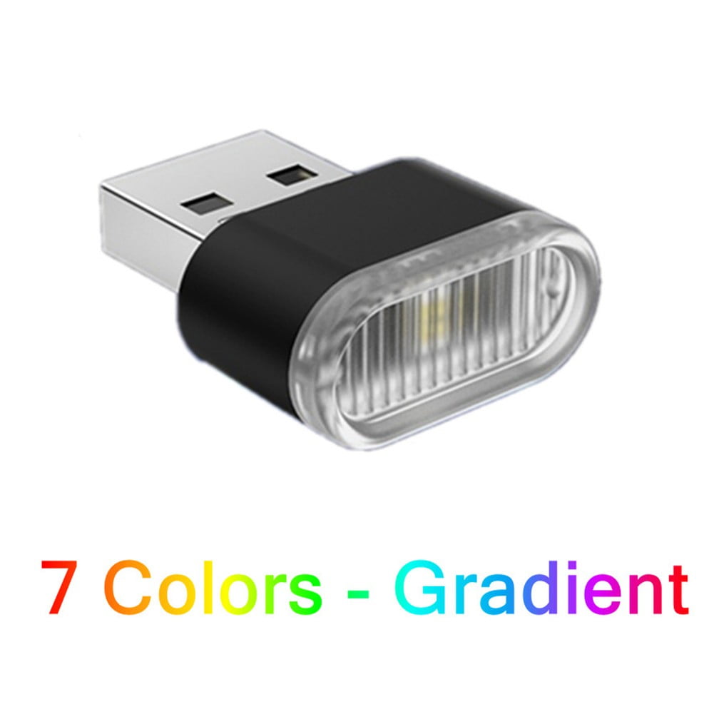 1PC USB LED Mini Car Light Neon Atmosphere Ambient Bright Lamp Light ...