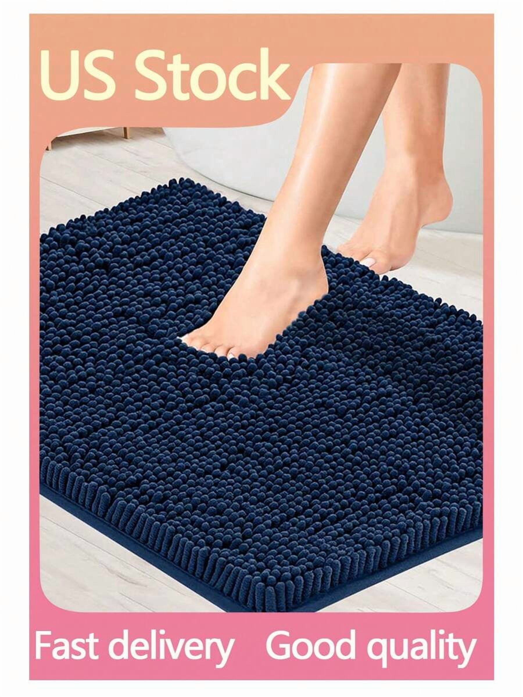 1PC Ultra Plush Ultra-Fine Fiber Anti Slip Soft Bathroom Carpet, Water ...
