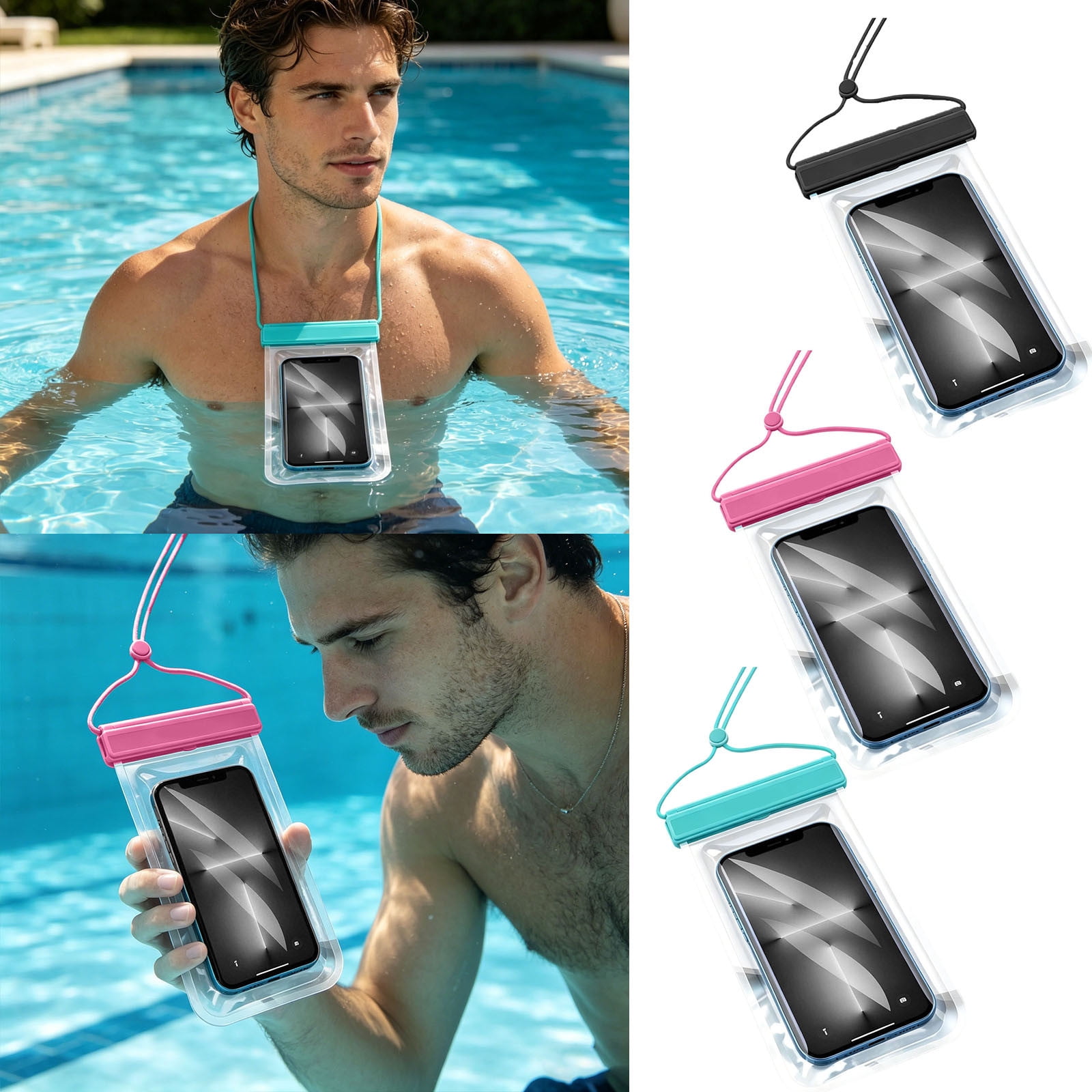 1PC Universal Waterproof Phone Pouch, Floating Clear Dry Bag with ...