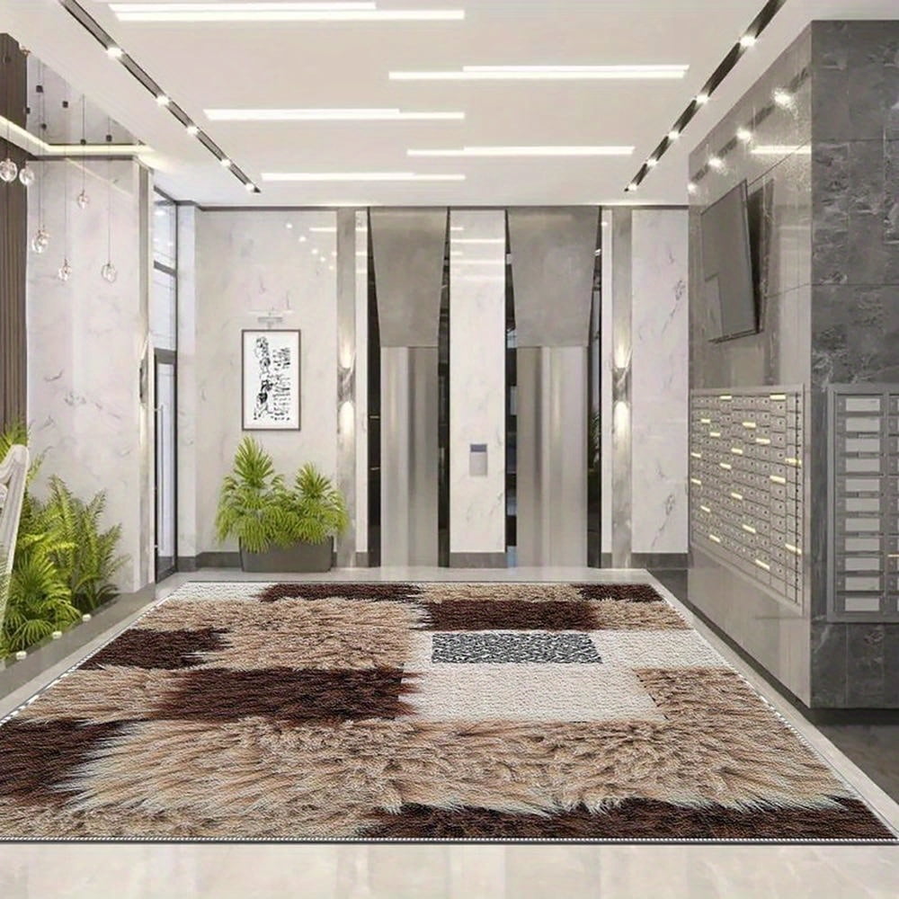 1PC Fluffy Square Area Rug Local Carpet, Lightweight Washable Easy-to ...