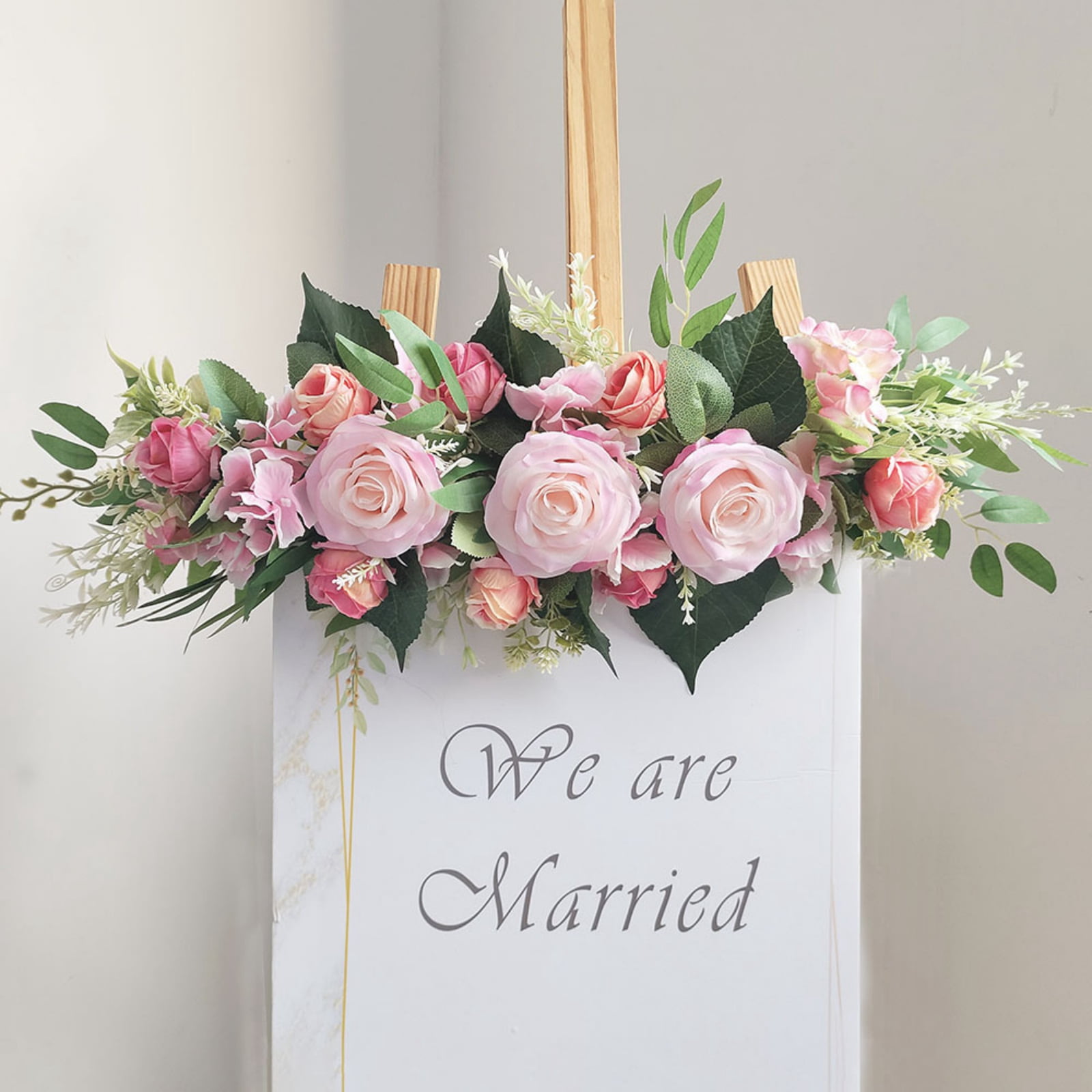 1PC Wedding Arch Flowers, 23.6 Inch Rustic Artificial Floral Swag for ...