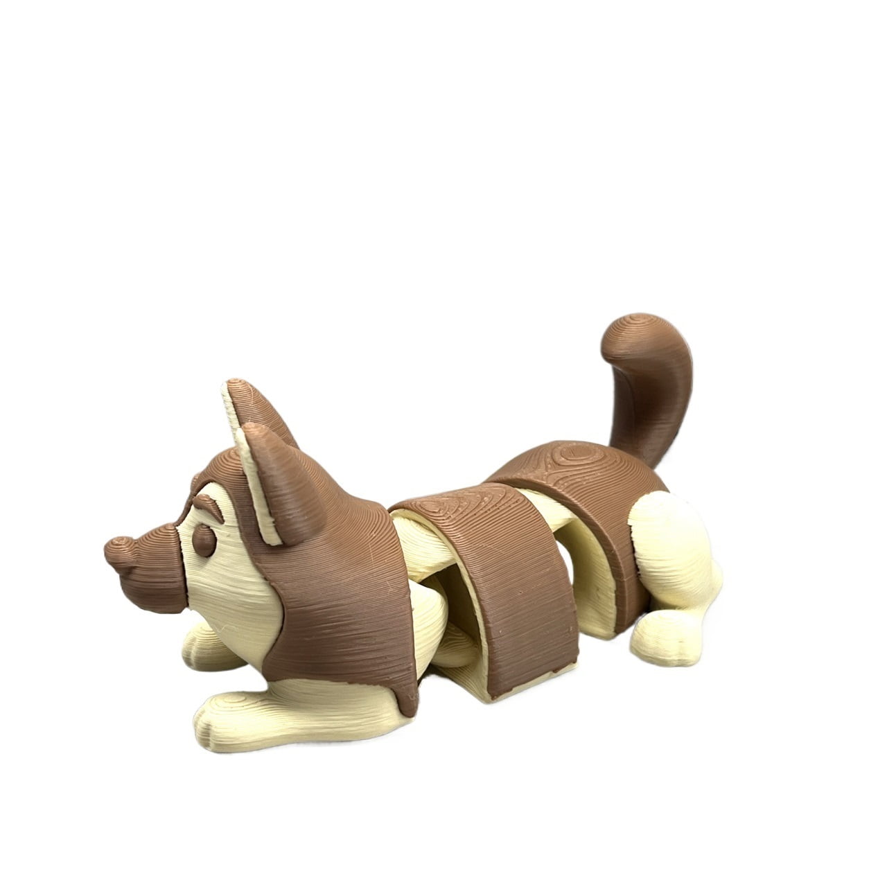 1PC White Brown German Shepherd 5.8cm Articulated 3D Printed Puppy ...