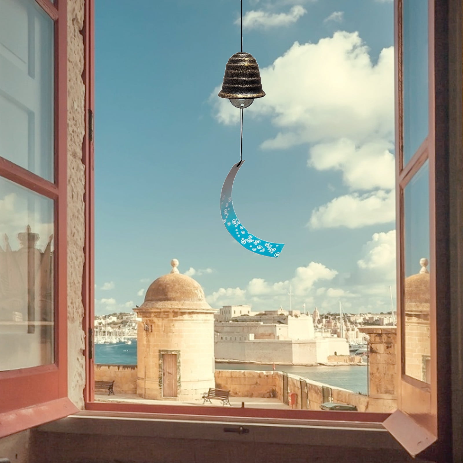 1PC Wind Chime Retro Casts Iron Garden Good Luck Wind Chimes Home ...