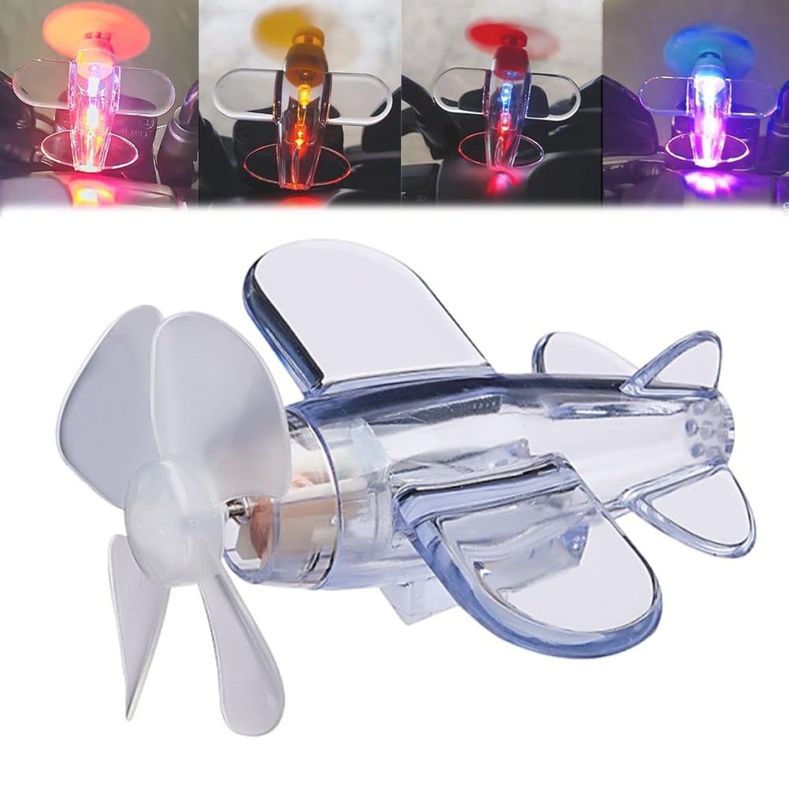 1PC Wind Driven Bicycle Light, Cute Airplane Handlebar Pendant with LED ...
