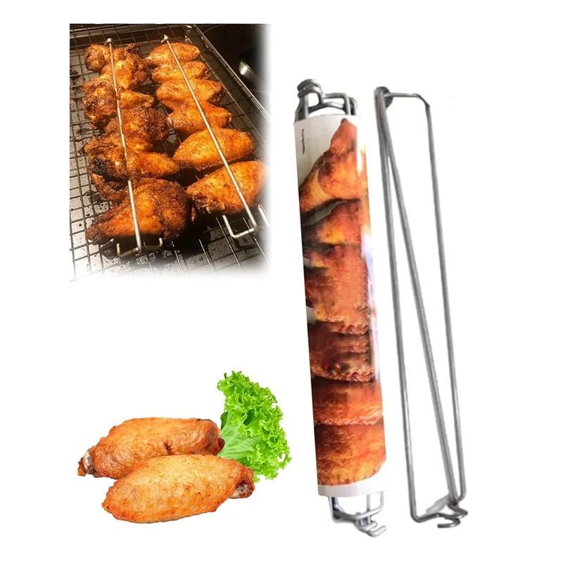 1PC Wing Chicken Rails Chicken Wing BBQ Fork Wing Rails for Grilling ...
