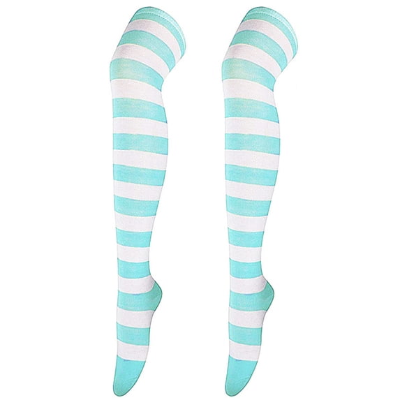 1PC Women&Men Grip Socks Christmas High Long Striped Over Knee Cosplay ...