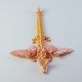 1PC YELLOW 20CM 3D printed dragon figurine, 3D printed crystal dragon ...