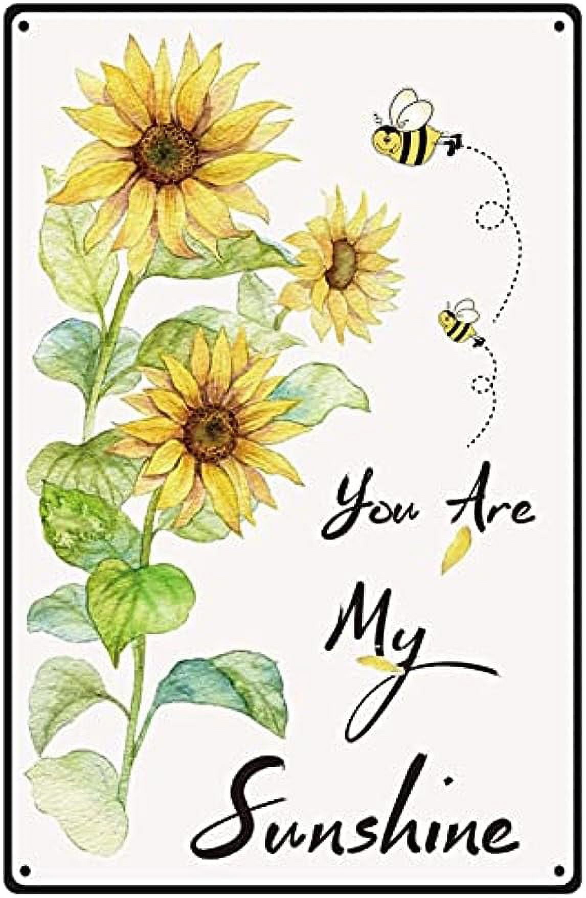 1PC You are My Sunshine Metal Tin Sign Vintage Wall Art Decor Plaque ...