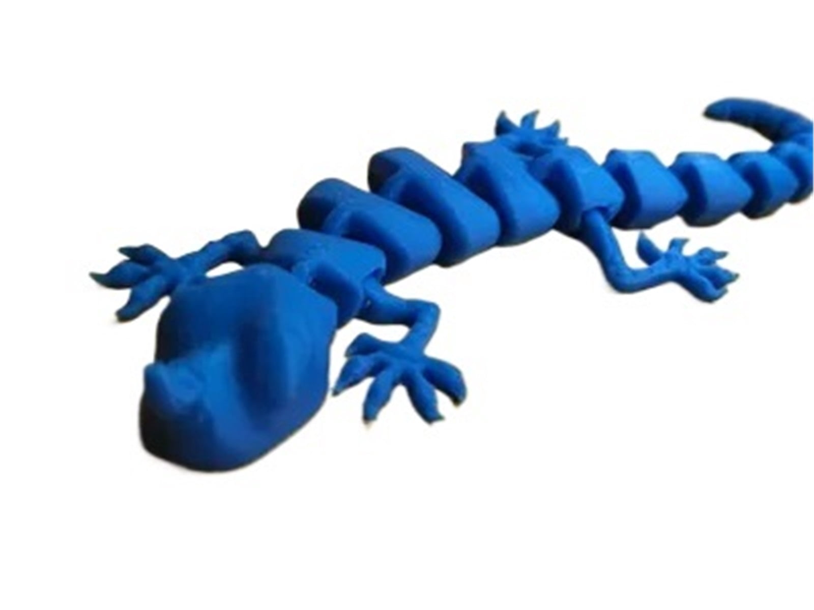 1PC movable joint lizard 3D printed ornament with horns and claws ...