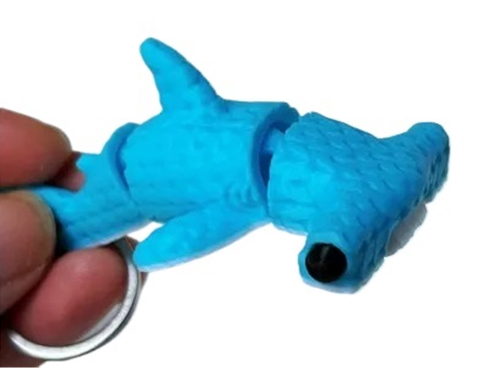 1PC movable knitted hammerhead shark keychain 3D printed ornament ...