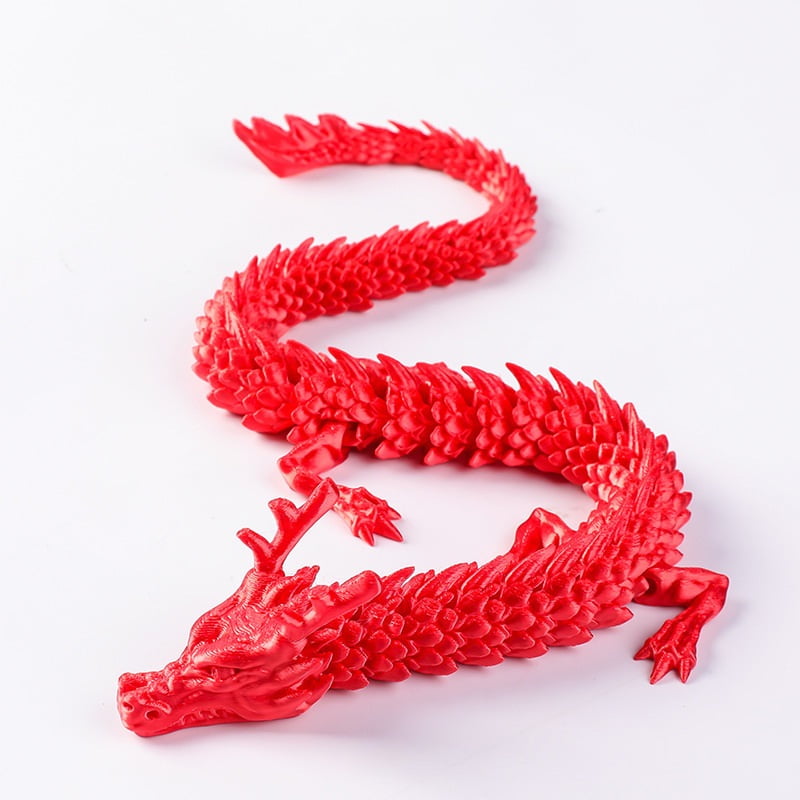1PC red 45cm 3D Printed Dragon Figurines, Crafts, Creative Handmade ...