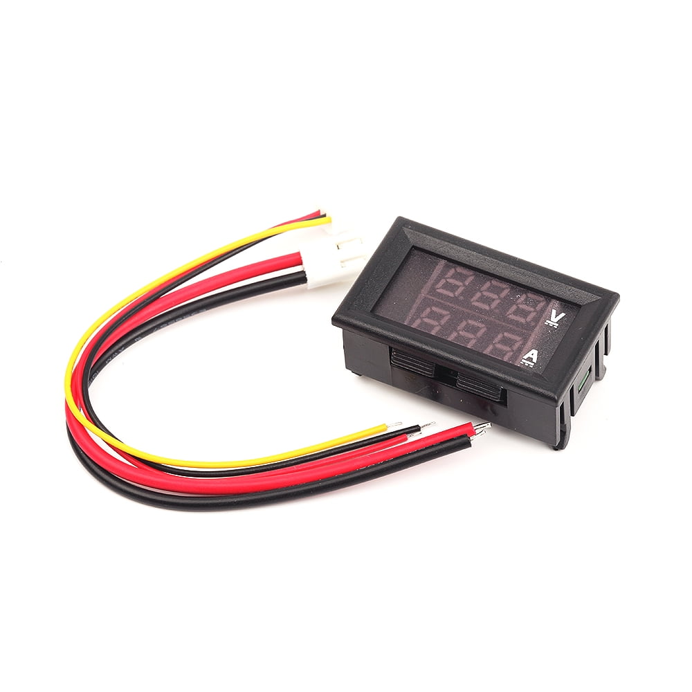 1PCS 0.28" LED Voltmeter Ammeter, DSN-VC288 DC100V 10A LED Dual Digital ...