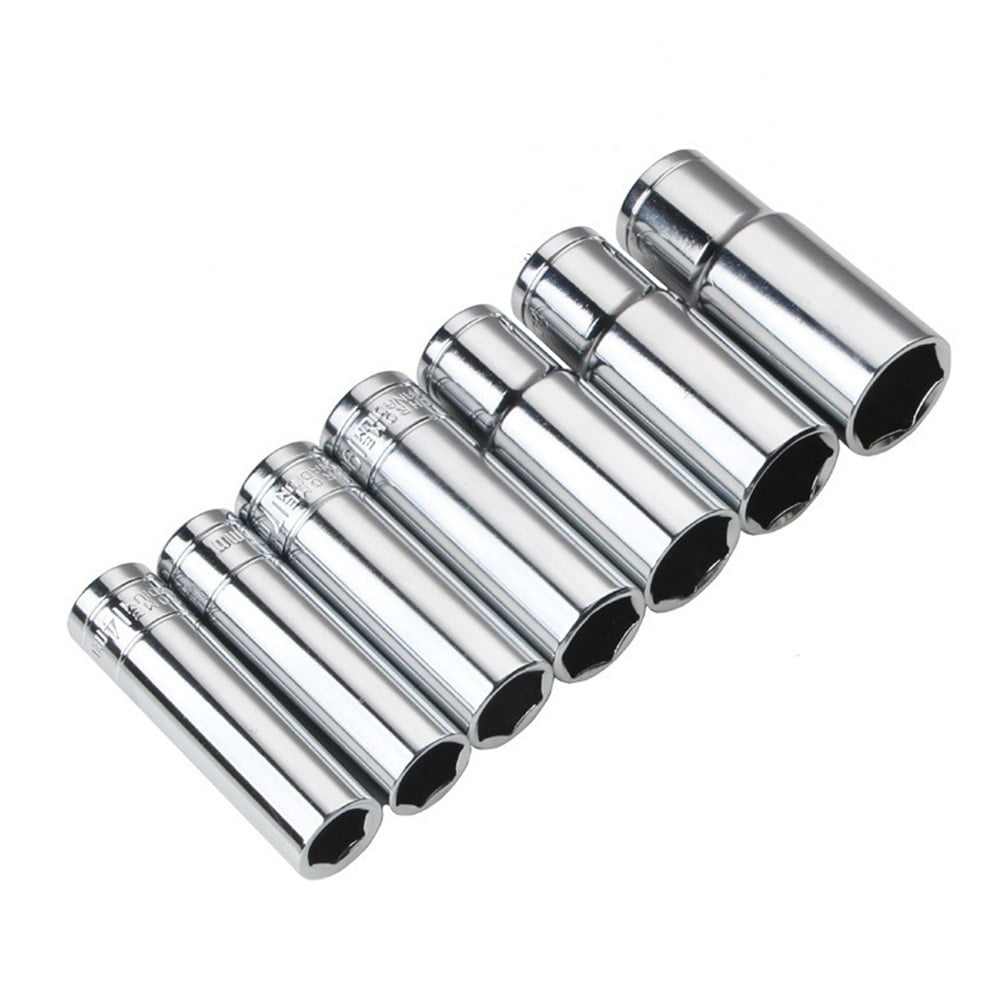 1PCS 1/2inch 8-32mm Deep Socket Adapter Hex Socket Wrench Heads Ratchet Tool Double End Hexagons ...