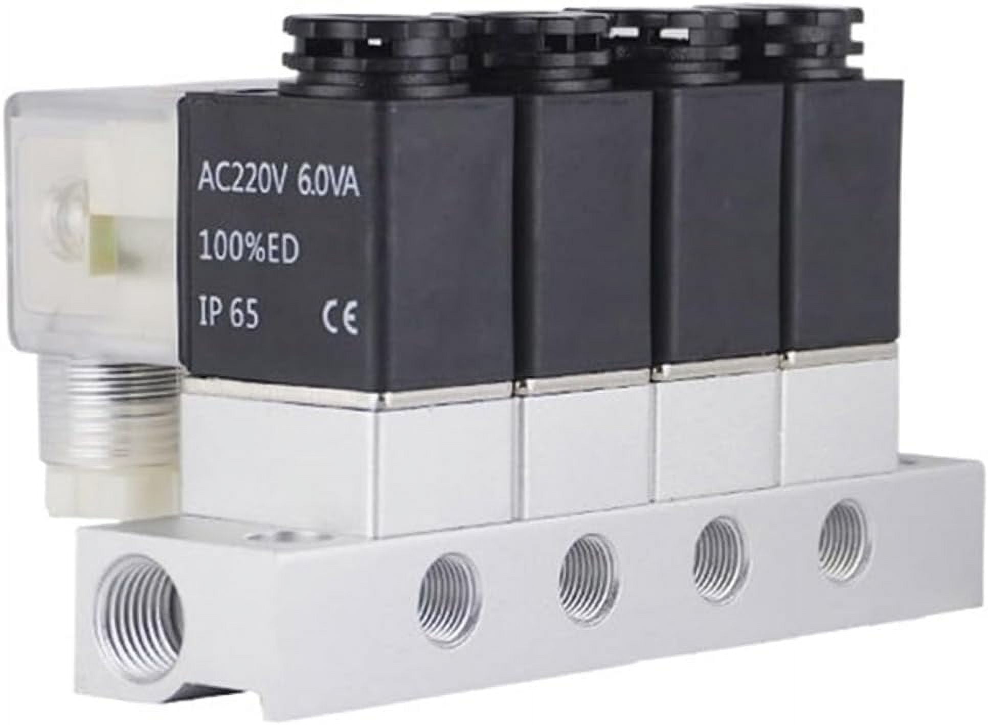 1PCS 10F 2V025-06 DC12V 24V 220V 110V Pneumatic solenoid valve 2 normally closed air solenoid ...