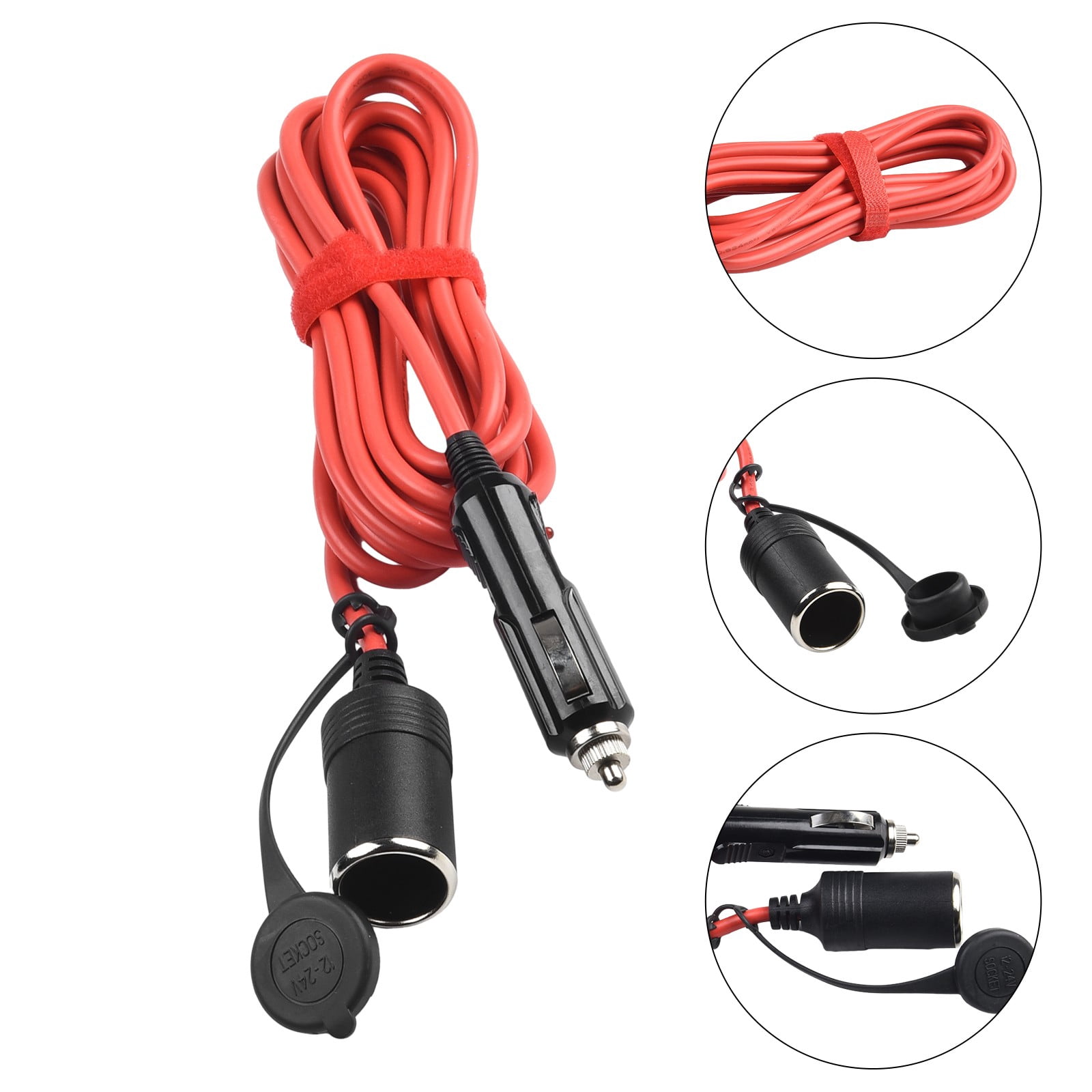 1PCS 12V Car Extension Lead Adapter 3.6m Cable Male Female Plug Socket ...