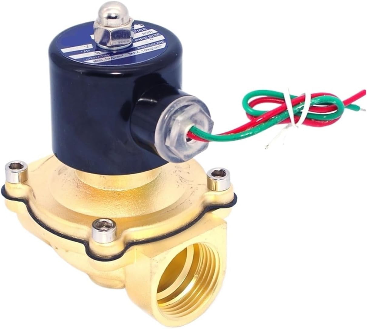 1PCS 12v water solenoid valve 24VDC for water air low pressure brass electric water valve DN32 1 ...