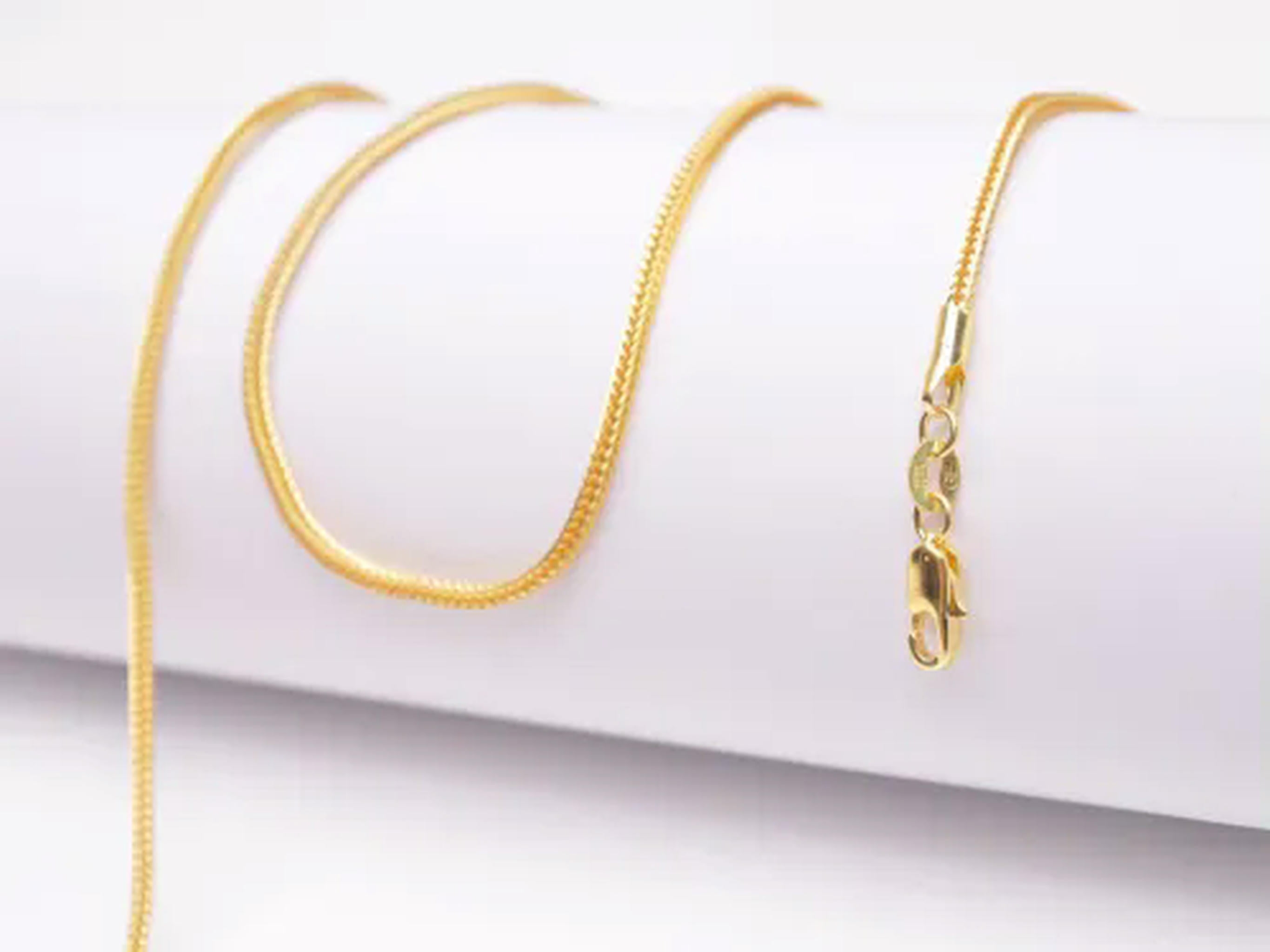 1PCS 16-30inch 18KGF Gold Tail Chain Necklace Accessorie Jewelry ...