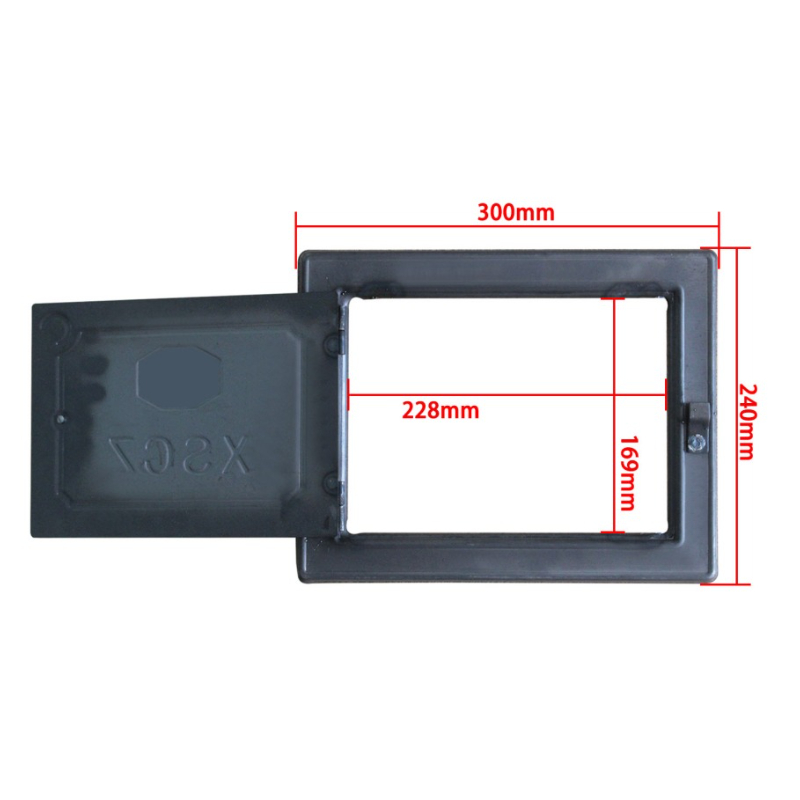 1PCS 240x300mm Chimney Access Door for Fireplace Firewood Ash Dump Wood ...