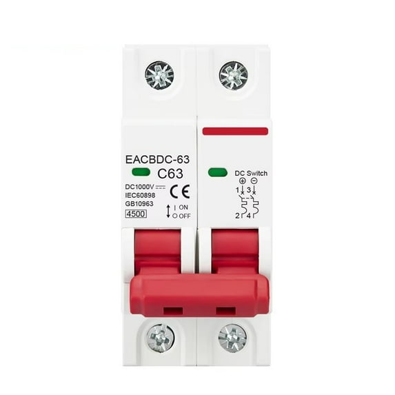 1PCS 2P DC 1000V MCB Solar Mini Circuit Breaker Overload Protection ...