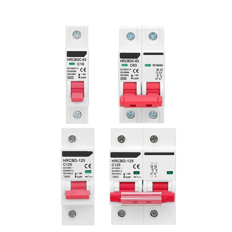 1PCS 2P DC 1000V Solar Mini Circuit Breaker for PV System - Miniature ...