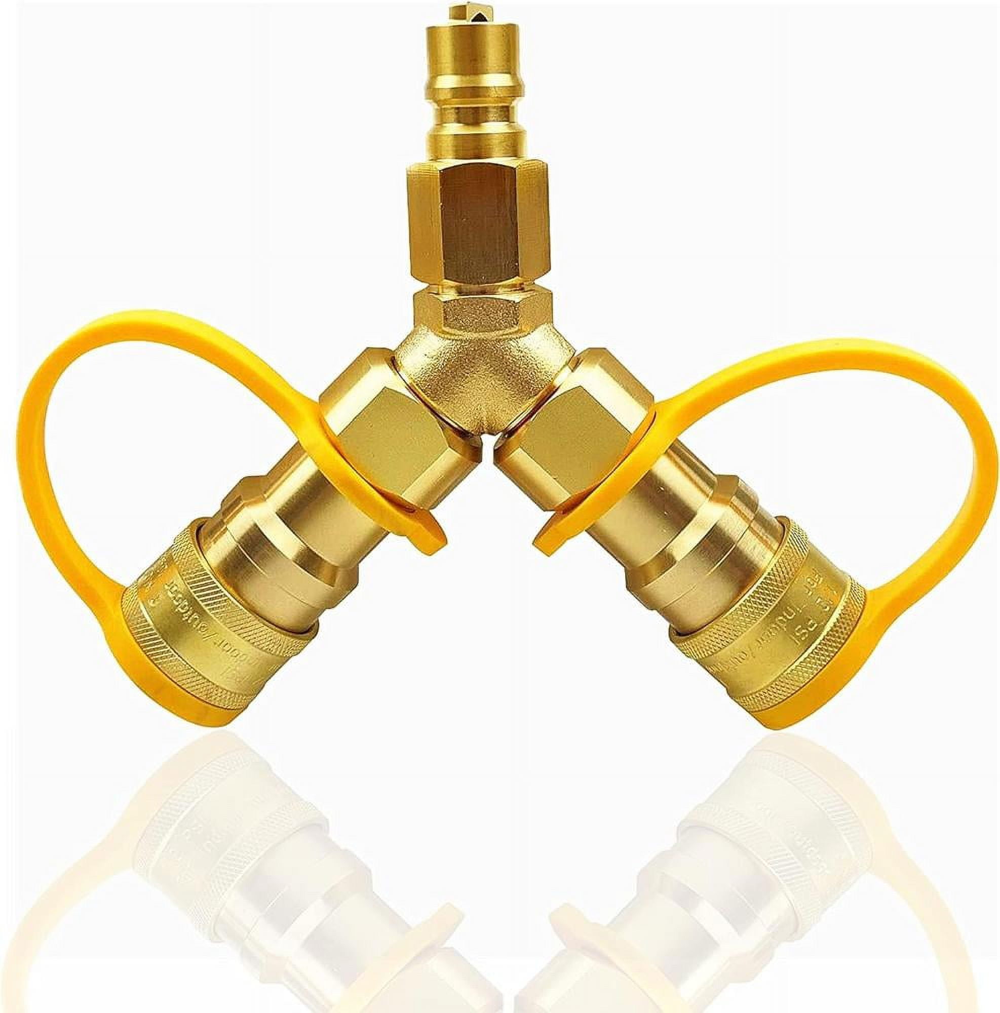 1PCS 3/8'' Y Splitter Natural Gas Propane Quick Connect Splitter ...