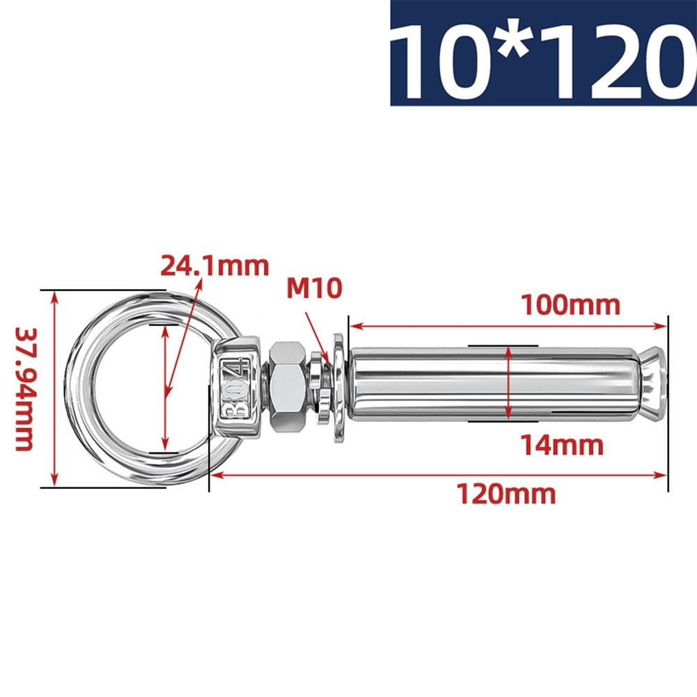 1PCS 304 Stainless Steel Expansion Bolt Lifting Eye Bolt With Nut Ring ...
