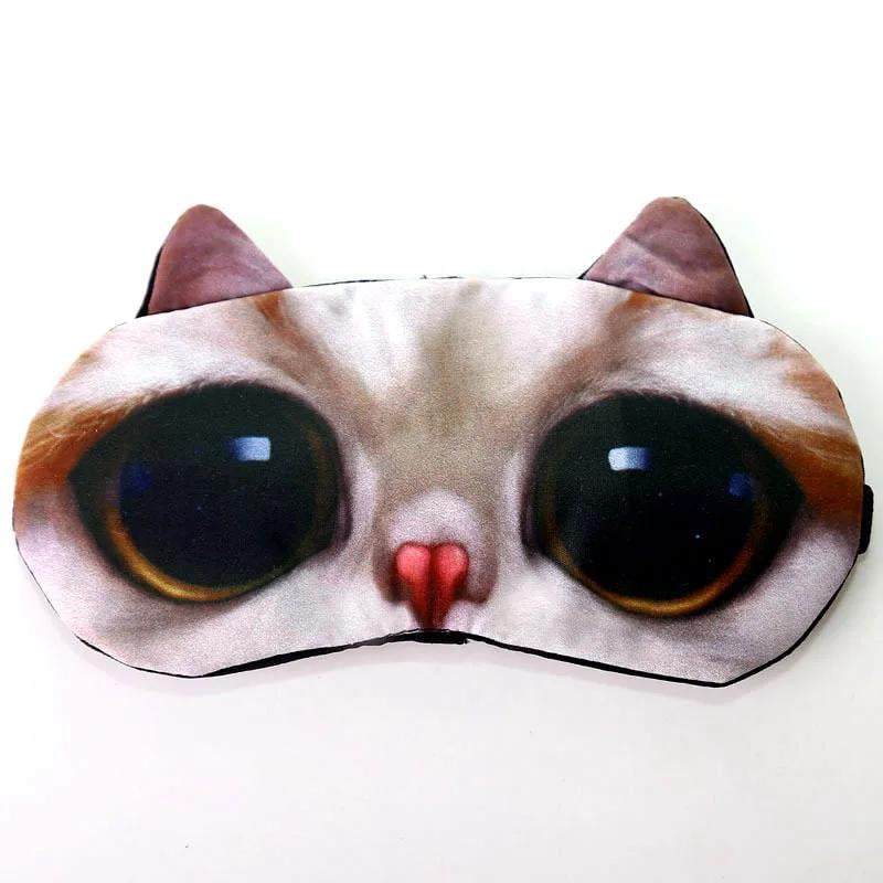 1PCS 3D Sleeping Mask Cute Cartoon Cat Dog Sleeping Eye Mask Eyeshade ...