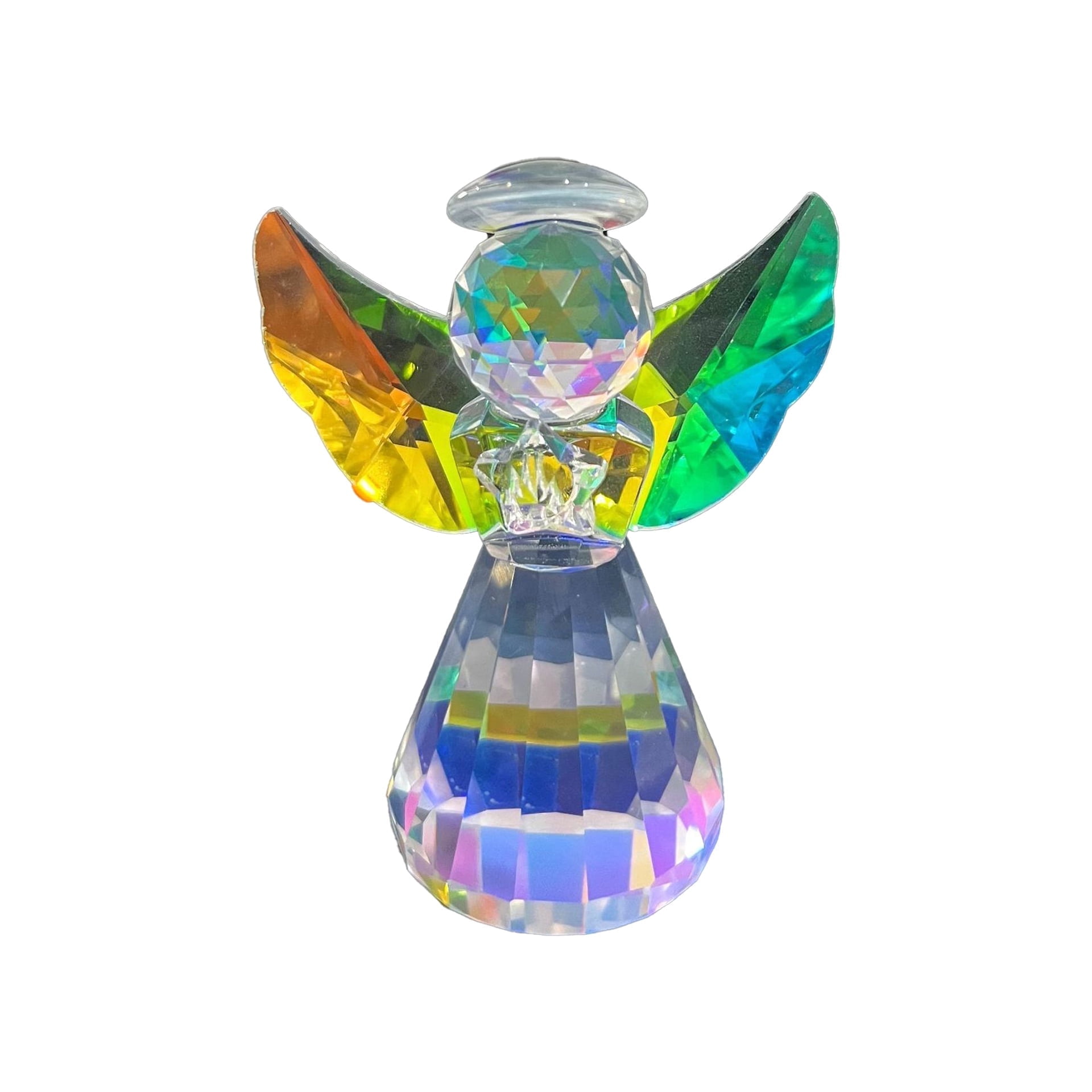 1PCS 3inch Crystal Guardian Angel Figurine Decor Glass Angel Statue ...