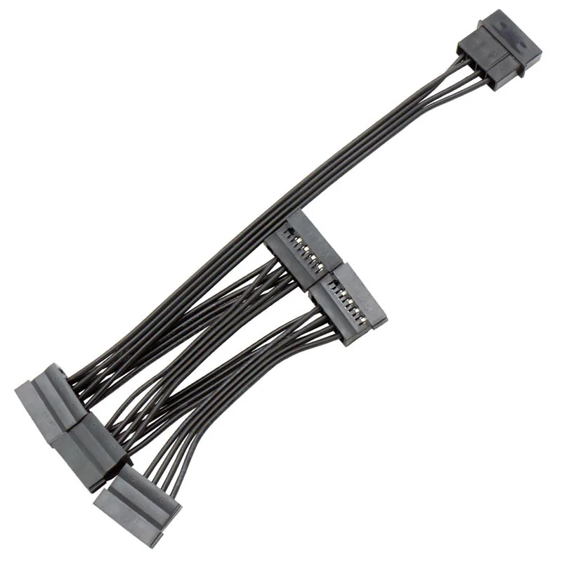 1PCS 4Pin IDE Molex To1/2/3/4/5-Port 15Pin SATA Power Cable Cord Lead ...