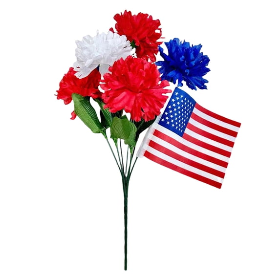 1PCS 4th of July Table Centerpieces Red White Blue Silk Rose Floral ...