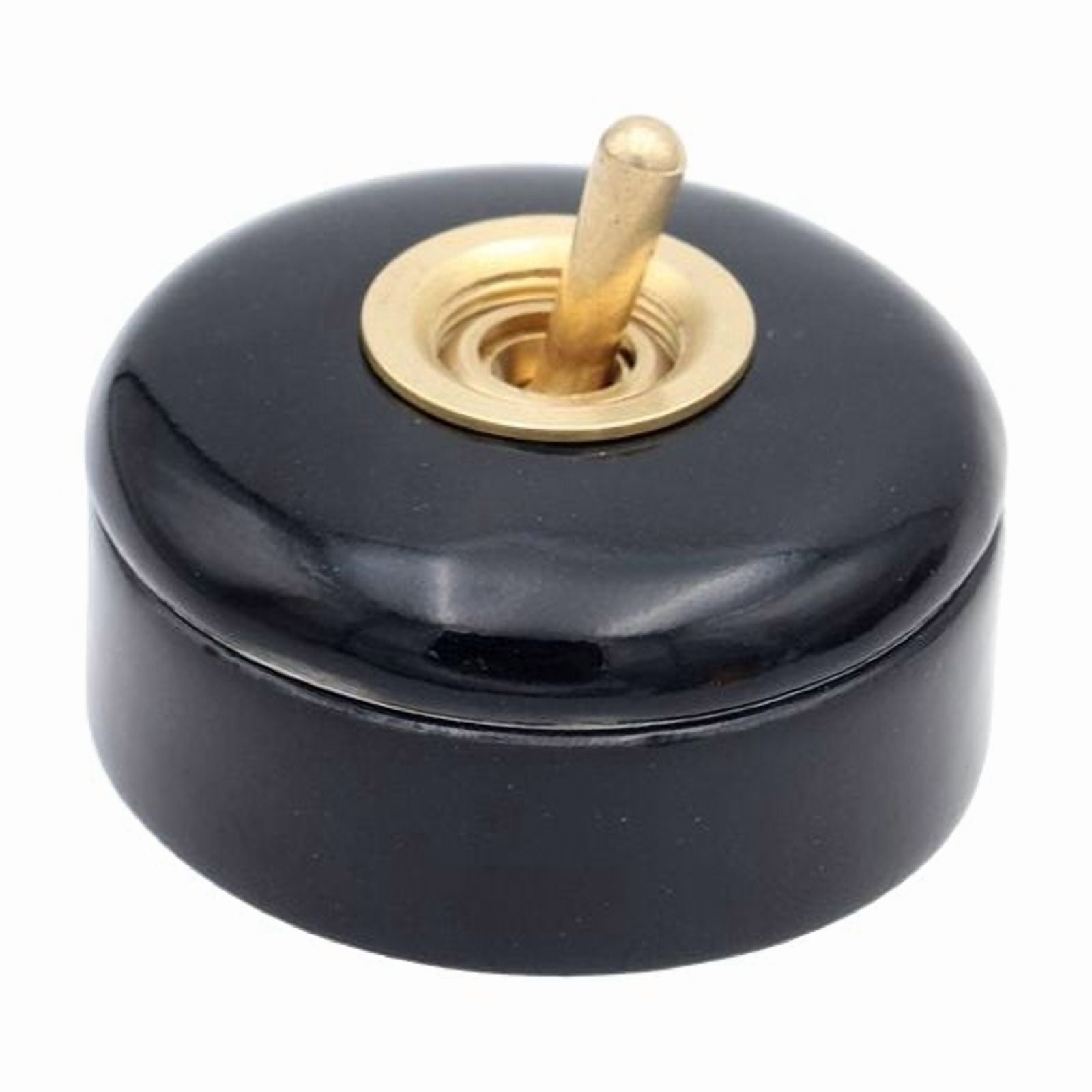 1PCS AC 250V Vintage Ceramic Toggle Switch Brass Lever Rocker Retro ON ...